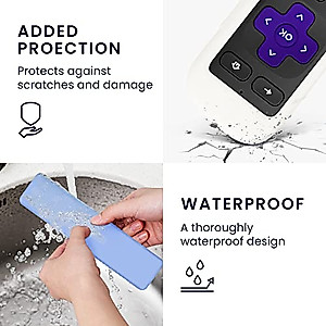 kwmobile Case Compatible with Roku Ultra Remote 2022 Case - Soft Silicone Cover for Remote Control - White