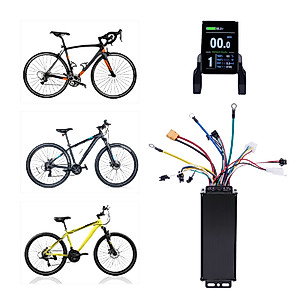 YIPONYT Electric Bike Controller Kit, 36V 48V 1200W E-Bicycle Brushless Controller Kit with LCD Display for DIY Electric Bicycle Scooter (48V)