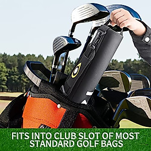 Carabmer Golf Bag Beer Sleeve - Golf Cooler Bag Holds 6，7Cans of Beer or 2 Bottles of Wine,Golf Accessories for Men and Women (Black)