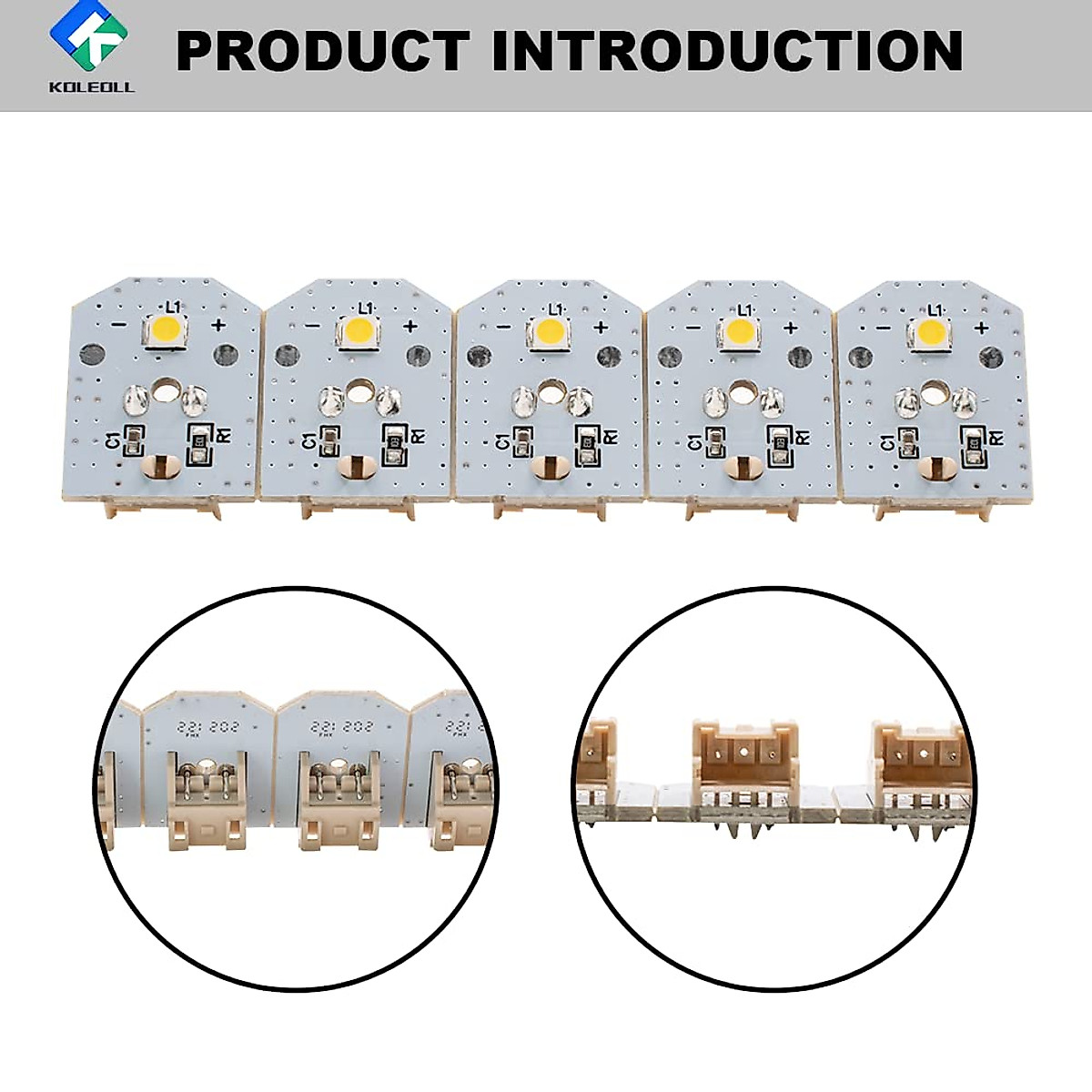 KOLEOLL WR55X11132 WR55X25754 WR55X26486 Refrigerator Led Light Compatible With GE Refrigerator (5pack)