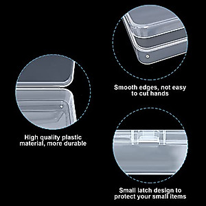 QPEY 30PCS Mini Plastic Storage Containers with Lids, Mixed Sizes Rectangular Empty Organizer Boxes for Small Items and Craft Projects