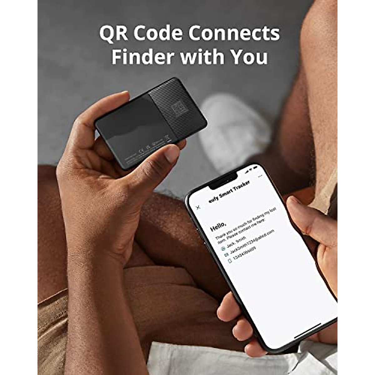 eufy Security by Anker SmartTrack Card (Black, 1-Pack), Works with Apple Find My (iOS Only), Wallet Tracker, Phone Finder, Water Resistant, Up to 3-Year Battery Life(Android Not Supported)
