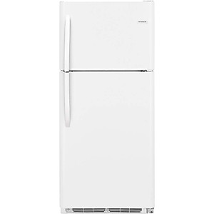 Frigidaire FFTR2021TW 30 Inch Freestanding Top Freezer Refrigerator with 20.4 cu. ft. Total Capacity, 2 Glass Shelves, 5.1 cu. ft. Freezer Capacity, Right Hinge with Reversible Doors,Hinge in White