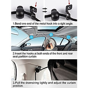 Car Divider Curtain - Wide Car Privacy Blackout Shades with Storage Bag for Baby Nap, Removable Sedan SUV Van Sunshade Covers Screen for Car Camping Sleeping Accessories