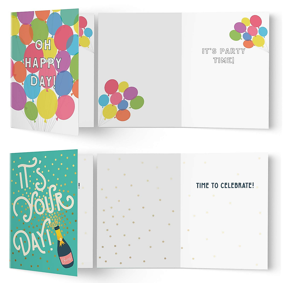Tiny Expressions Birthday Cards for Women – Pack of 8, Elegant and Versatile Designs with Inside Messages - Includes 6" x 4.25" Cards with A6 Envelopes – Perfect for Mom, Sister, Friend, or Coworker