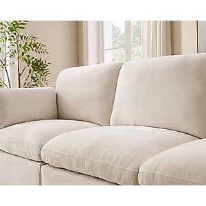 VANOMi Modular Sectional Sofa, Convertible Sleeper Sofa Modular Sectional Sofa Bed with Ottoman, 6-seat Sectional Sofas for Lving Room