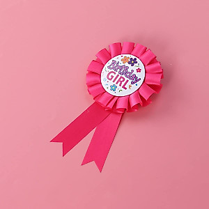 Happy Birthday Award Ribbon Birthday Tinplate Badge Pins Rosette Button Pins Happy Birthday Badge Brooch for Party Favors