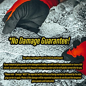 STORE FIXTURES DIRECT Square Tempered Glass Panels for Glass Cube or Shelving Displays, Clear Transparent Glass, 12" W x 12" L x 3/16" Thick, 2 Pack