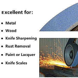 Belt Sander Paper, 4 x 36 Inch Sanding Belts, Zirconia Metal Sandpaper Belt, 8Pcs Sander Belts (2 Each of 40 60 80 120 Grits), Belt Sander Sandpaper for Metal, Wood, Cars, Furniture, Stainless Steel