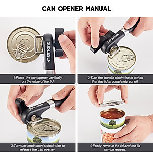 DUOLESEN Can Opener, Manual Can Opener, Can Opener Smooth Edge, Can Opener Manual Safety, Hand Held Can Openers, Commercial Can Opener, Heavy Duty Can Opener, Can Openers for Kitchen