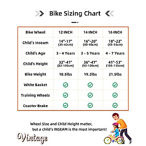 JOYSTAR 14 Inch Kids Bikes with Training Wheels & Basket, Vintage Girls Bike for Toddler of 3-5 Years Old Girls & Boys, Kids Bicycle, Pink