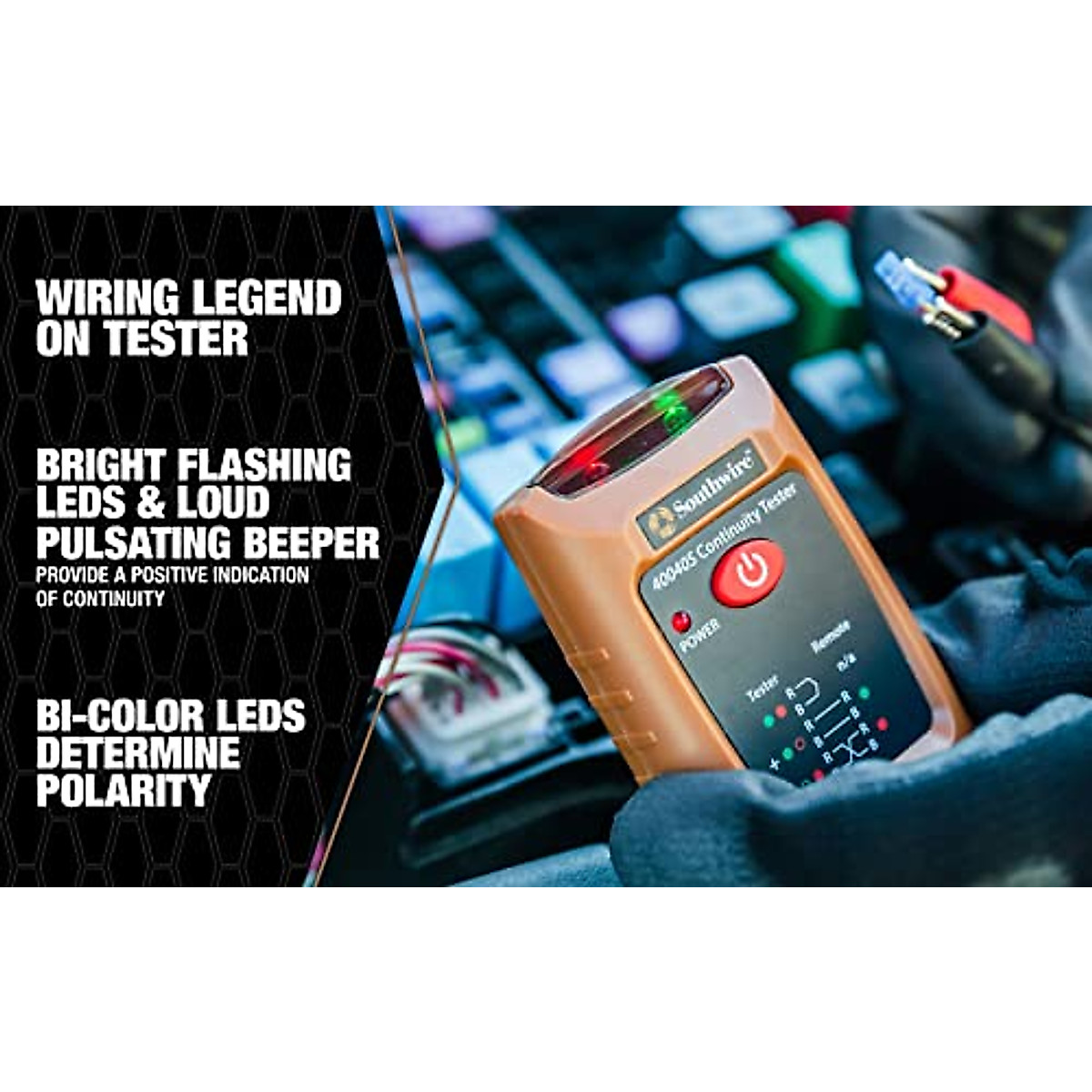 Southwire Tester; Continuity PRO 40040S,Green