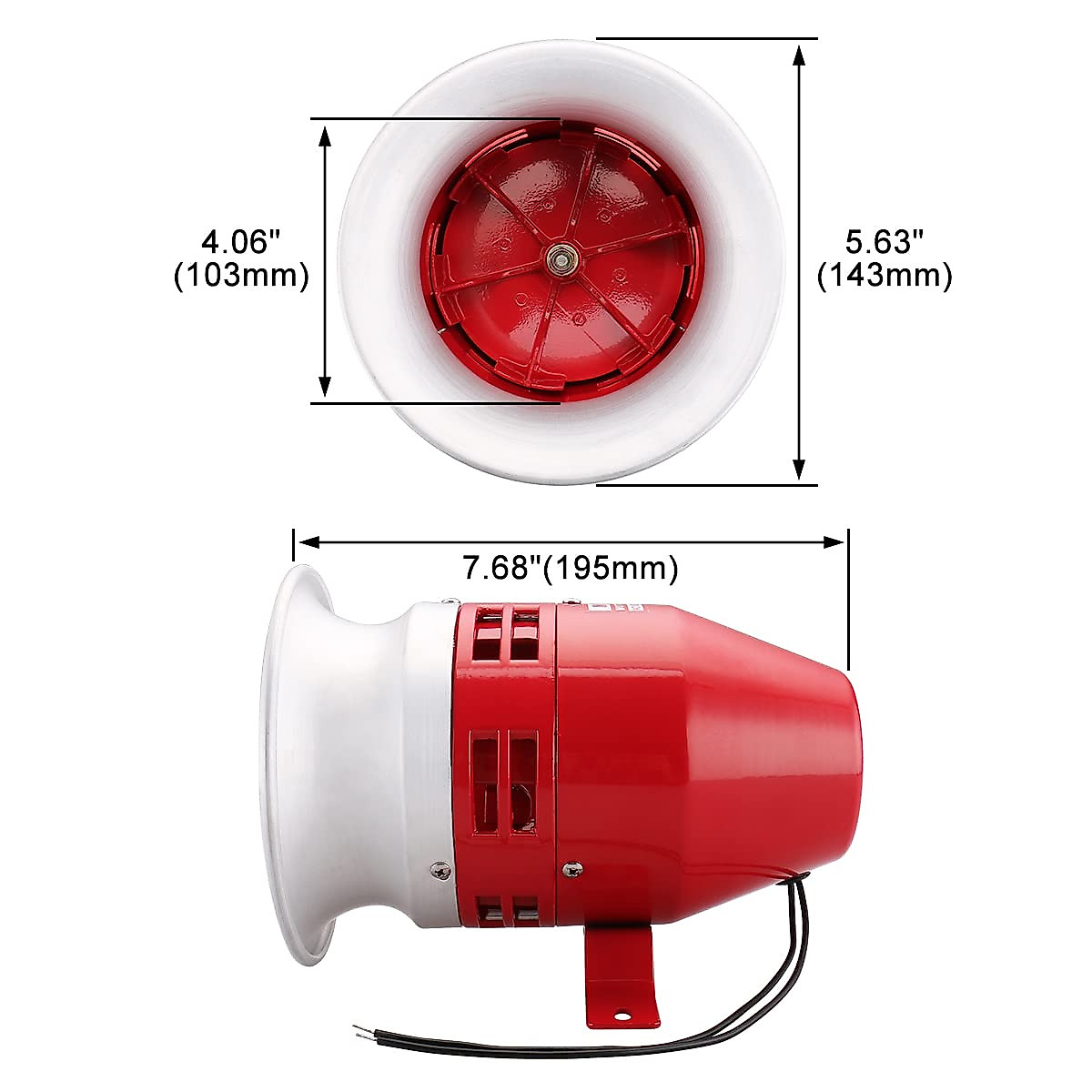 Baomain Motor Horn Siren Buzzer MS-390 AC 110V 0.93A 125DB Decibel Security
