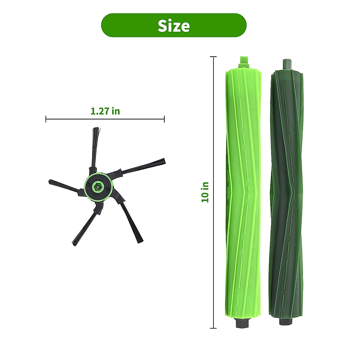 Replacement Parts Brushes Set for iRobot Roomba s9 (9150) s9+ s9 Plus (9550) s Series AI Robot Vacuum Kits (3 Set Rubber Brushes, 8 Side Brushes)