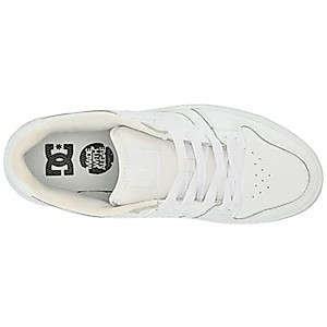 DC Women's Manteca 4 Platform Skate Shoe, White/White, 5
