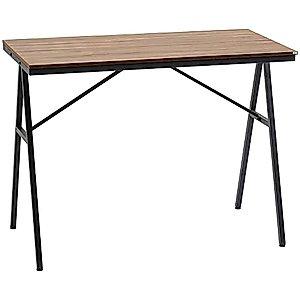 HOMCOM Industrial Bar Table with Steel Frame, Counter Height Table Pub Table for Kitchen Dining Room Cafe, Brown/Black