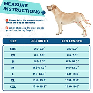 Supet Dog Rear Leg Sleeve to Stop Licking, Breathable Sleeve for Dogs Back Leg, Washable Dog Recovery Sleeve After Surgery, Dog Wound Cover for Hip and Thigh, Dog Cone Alternative (XL)