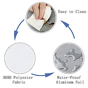 CEGGTDIR Insulated Reusable Lunch Bag with Adjustable Detachable Shoulder Strap, Durable Water-Proof Blue Corgi Lunch Box for Boys and Girls Portable Modern Tote Bag For School Picnic Travel