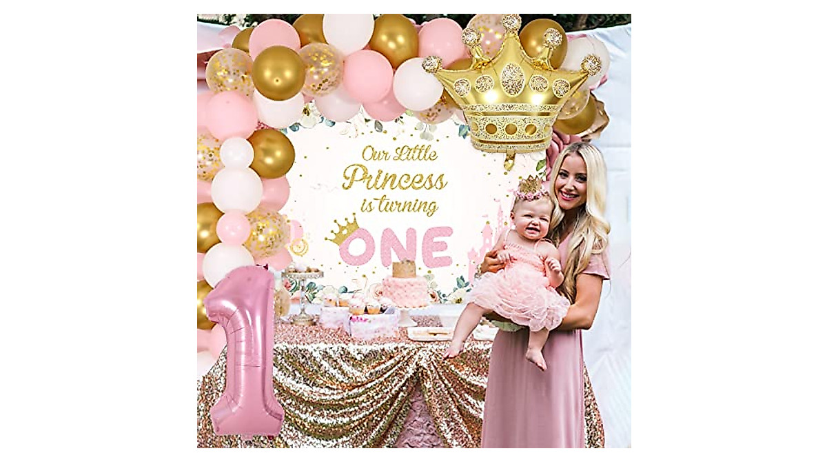 Little Princess 1st Birthday Decor - Balloon Arch Kit