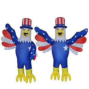 NiSotieb Inflatable Bald Eagle Costume Independence Day Blow-up Costume for Adult/Halloween/Patriotic Parade