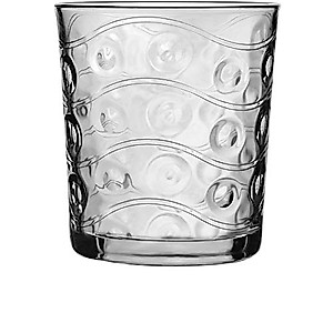 Circleware Cosmo Huge 12-Piece Glassware Set of Highball Tumbler Drinking Glasses and Whiskey Cups for Water, Beer, Juice, Ice Tea Beverages, 6-15.75 oz & 6-12.5 oz, Parade