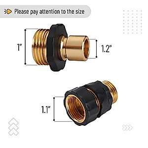 UNCO- Garden Hose Quick Connectors, 3/4 Inch, 2 Sets (2 Female+2 Male) Hose Quick Connect, Water Hose Quick Connect Fittings, Hose Fittings, Hose Attachments, Hose Connectors Quick Connect.