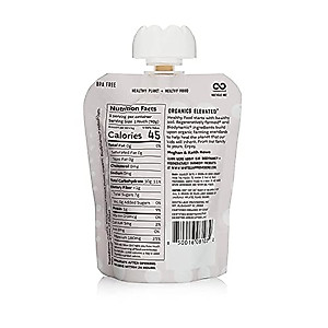 White Leaf Provisions Biodynamic Organic Baby Food – 12 x 3.17 Oz Peach + Oat Unsweetened Baby Puree Pouches - Squeezable Baby Food & Toddler Snack