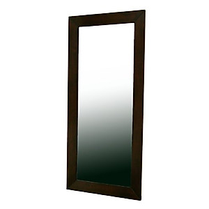 Baxton Studio Doniea Dark Brown Wood Frame Modern Mirror, Rectangle