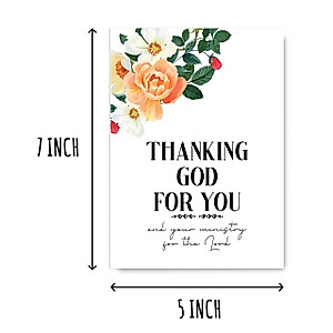 NTVShop Pastor Appreciation Card - Grateful For Your Ministry Card - Gift For Minister - Church Staff