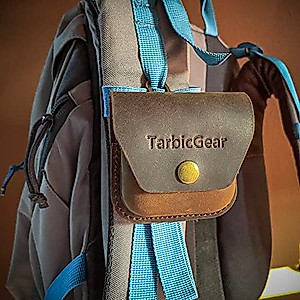 TarbicGear Belt Clip Airpod Case, Universal Leather Belt Holster for Airpod Pro, Samsung Galaxy Buds and Beats Studio Buds, Real Leather Earphone Pouch for Belt