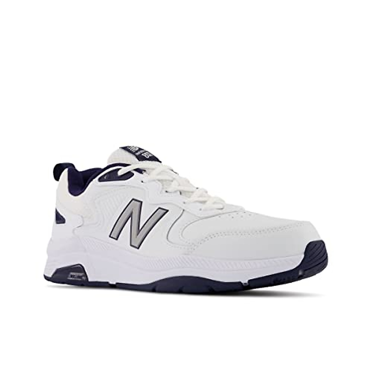 New Balance Men's 857 V3 Casual Comfort Cross Trainer, White/Navy, 11.5