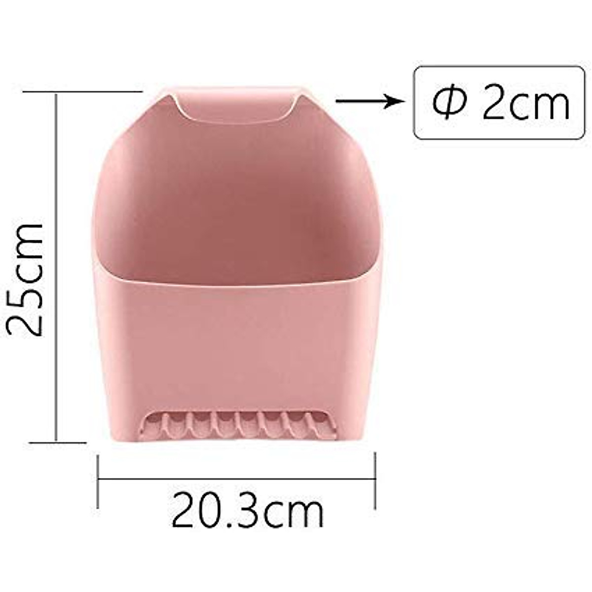 JOONOR Bathroom Storage Basket - Plastic Baskets for Organizing, Bathroom Nail-Free Hanging Organizer Basket Pocket Caddy with Drain Hole(Pink)