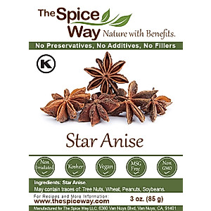 The Spice Way Star Anise - whole (3 oz) great for baking and tea