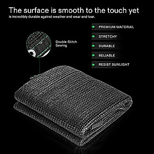 VIVOSUN Sunblock Shade Cloth, 50%-60% Shade Net, 6.5' x 6.5' Black Garden Shade Mesh with Grommets for Plant Covers, Swimming Pools, Patios, and Yards
