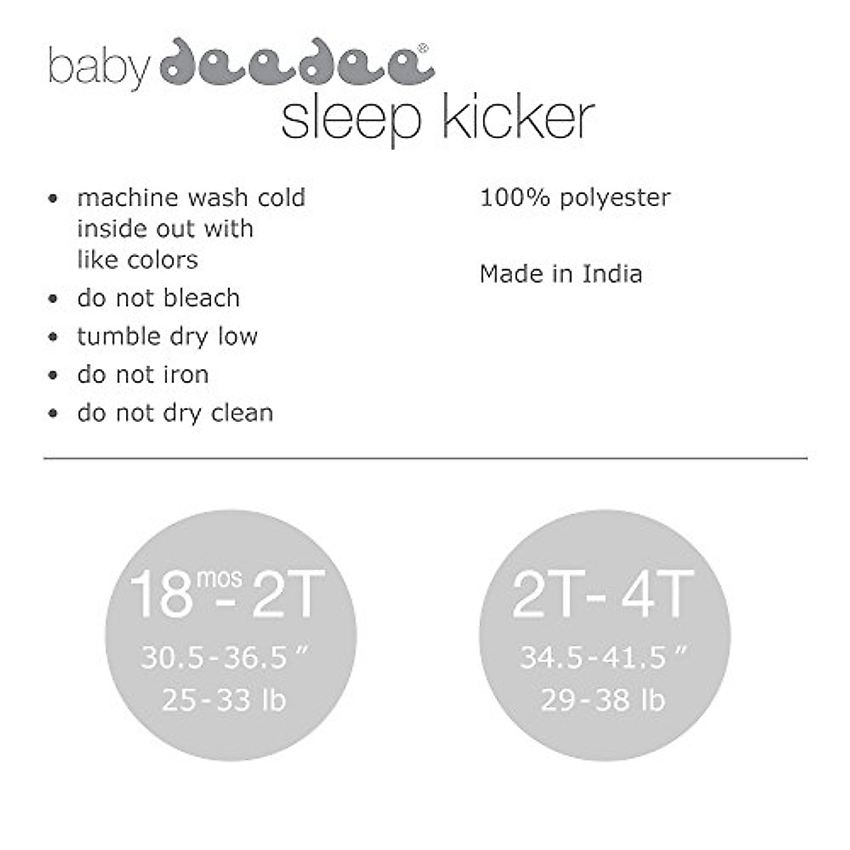 baby deedee Fleece Sack with Feet, Sleep Kicker, Toddler Wearable Blanket Sleeper, Navy, 2-4T (Pack of 1)