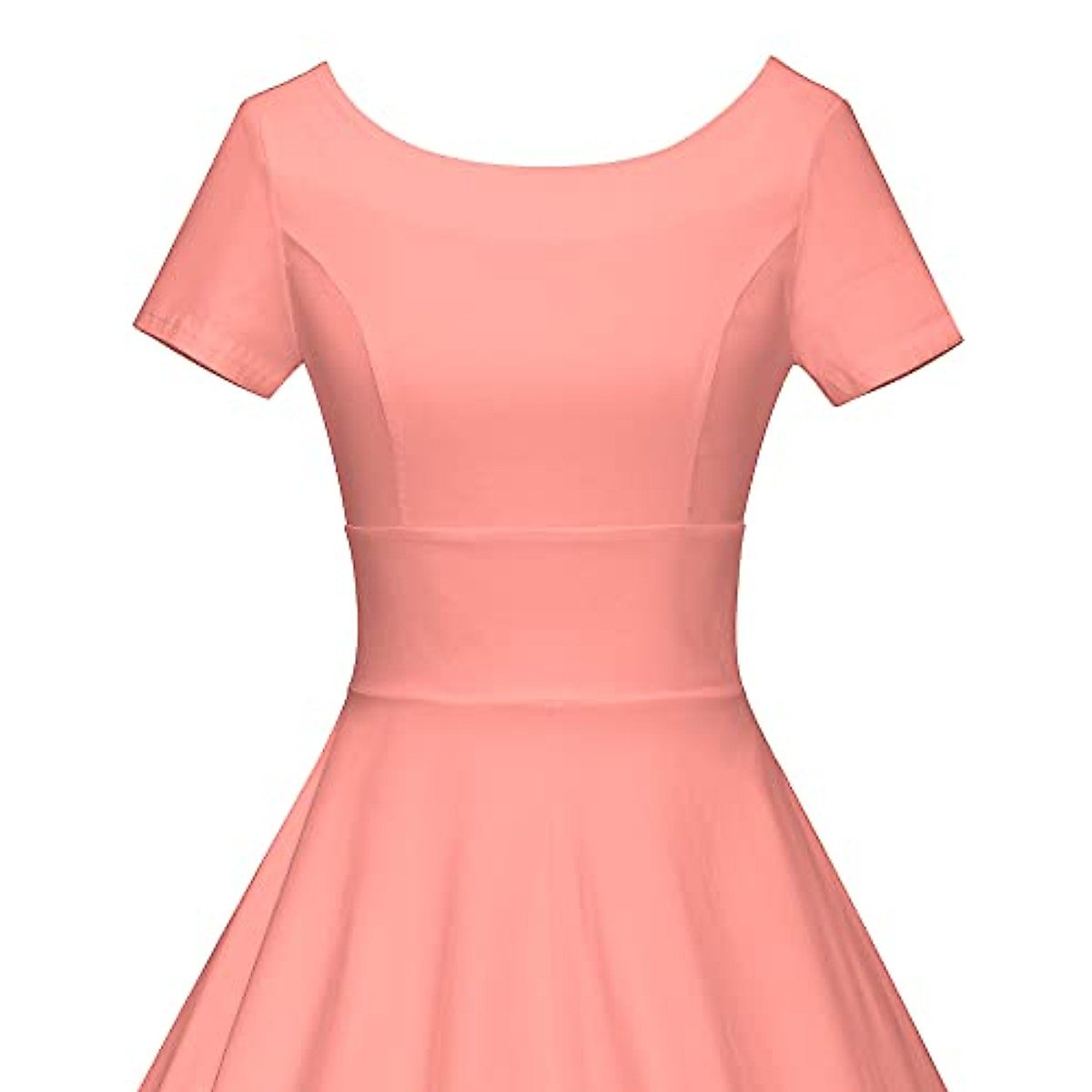 GownTown Women's 1950s Vintage Dresses Cap Sleeves Cocktail Stretchy Dresses with Pocket Red