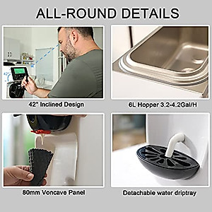 GSEICE Commercial Ice Cream Maker Machine for home,3.2 to 4.2 Gal/H Soft Serve Machine,Single Flavor Ice Cream Maker,1050W Countertop Soft Serve Ice Cream Machine With 1.6 Gal Tank,LED Panel,