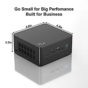 Intel NUC 13 PRO NUC13ANHi5 Arena Canyon, 13TH Gen CPU, 16GB RAM 512GB SSD, Intel Core i5-1340P, Win 11 Pro Mini Desktop Computer, 8K/4K UHD, Gigabit Ethernet/WiFi-6/VESA for Business/Office/Home