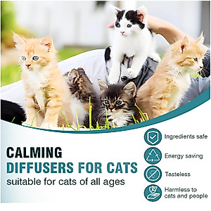 Advanced Pheromone Cat Calming Diffuser - Plug-in & Refill Combo ( 30 Day Starter Kit) for Serene Homes. Minimize Stress, Scratching, anxiety, and Spraying - Ideal for Single & Multi-cat homes.