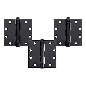 Nuk3y Commercial Grade Ball Bearing, Removable Pin Door Hinge 4-1/2 x 4-1/2-3- Pack (Oiled Rubbed Bronze)