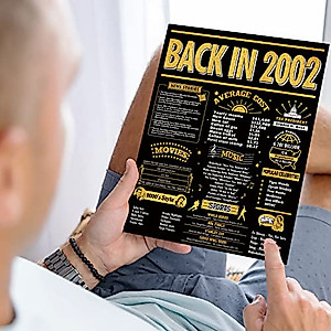 InstaDecor 21st Birthday Card Gifts for Him and Her, Happy and Funny Birthday Cards, 8x10 inch Print for Party Supplies Centerpieces, Gold Laser