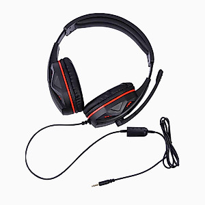 FNSHIP 3.5mm Port Wired Gaming Headset, Stereo Bass Noise Isolation Headphone with Mic Volume Control for PS4 New Xbox One PSP PC Laptop Tablet Cellphones (Black)
