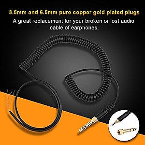 Richer-R Earphones Headphones Audio Spring Wire Coil Cable for Beyerdynamic DT 770/ 770Pro/ 990/ 990Pro