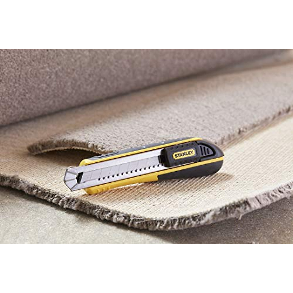 Stanley 0-10-481 Snap Off knife with magazine, Silver/Yellow
