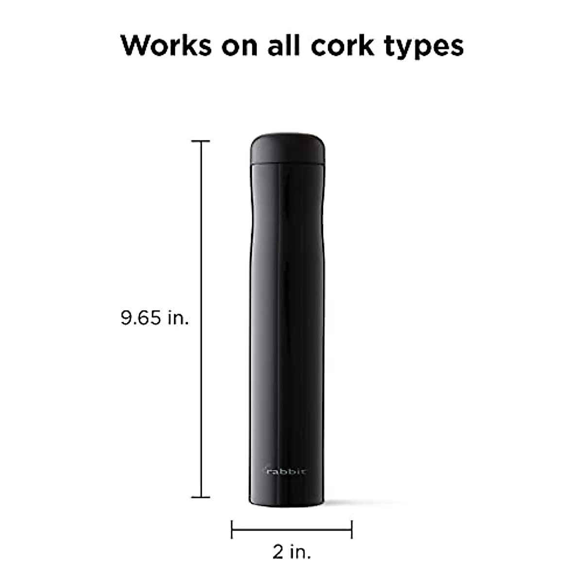 Rabbit Automatic Electric Corkscrew Wine Bottle Opener, One Size, Shiny Black