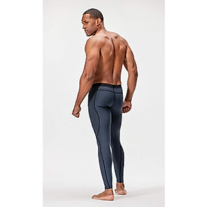 DEVOPS 2 Pack Men's Compression Pants Athletic Leggings with Pocket (2X-Large, Black/Charcoal)