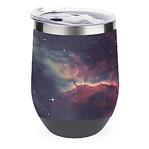 WYUSPGK 304 Stainless Steel Insulated Cup, Star Field Print Smooth Rim, Durable & Reusable - Perfect for Office, Home, And Travel