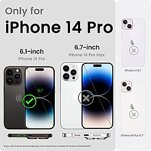 ORNARTO Compatible with iPhone 14 Pro Case 6.1, Slim Liquid Silicone 3 Layers Full Covered Soft Gel Rubber Phone Case Protective Cover with Microfiber Lining 6.1 inch-Black