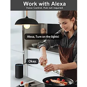 ILC Alexa Light Bulbs, 12W, Smart Light Bulb Work with Alexa Required Echo Device, 2700K-6000K Warm White to Daylight Turnable, A19 E26 No Hub Required (6 Packs)