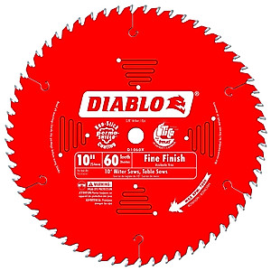 Diablo D1060X 10" x 60 Tooth Fine Finish Blade